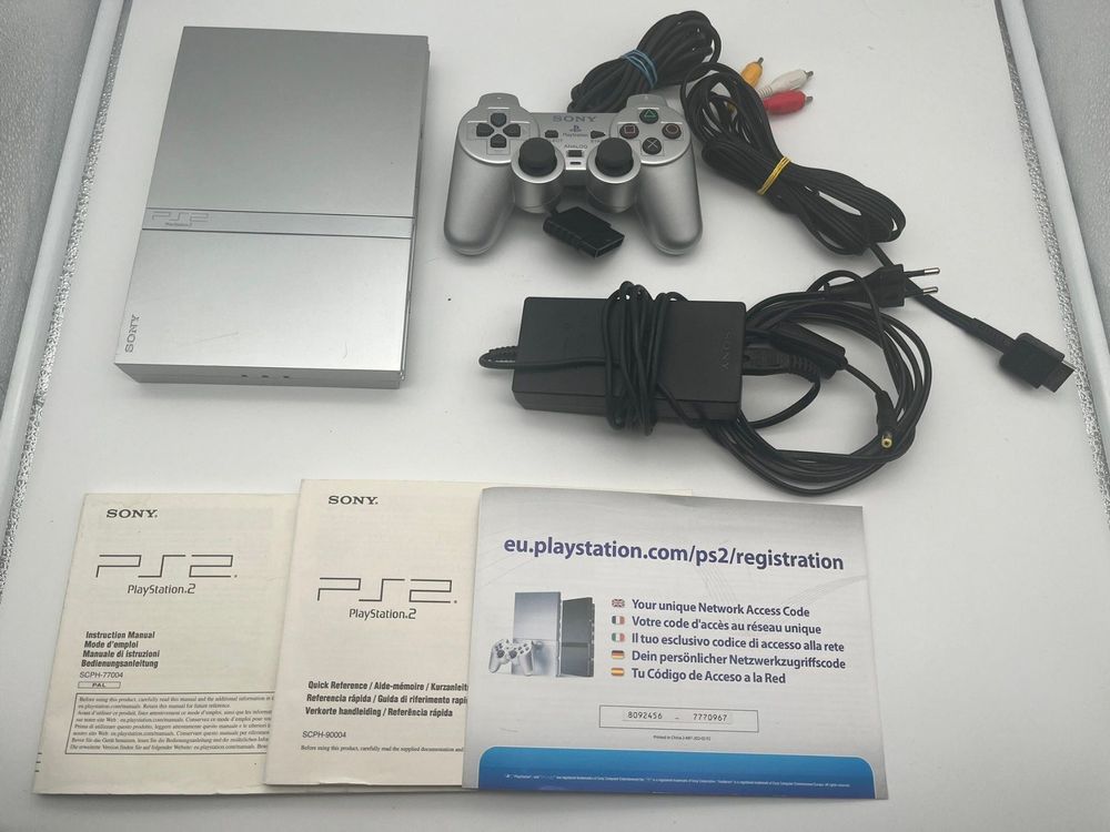 Playstation 2 Slim + Controller PS2 Sony Silber | Kaufen auf Ricardo