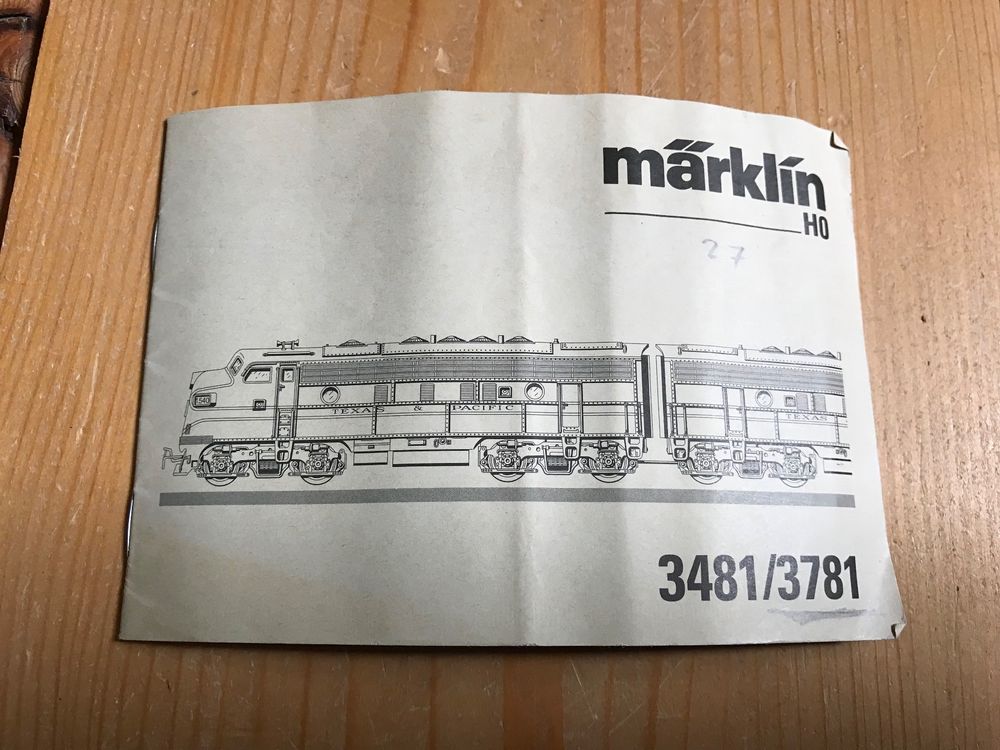 märklin 3481/3781, bedienungsanleitung (Gebraucht) in Liestal für CHF 1 ...