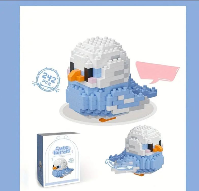 Süsser Wellensittich, Steck-Bausatz,242 Teile, Lego-Ähnlich | Kaufen ...