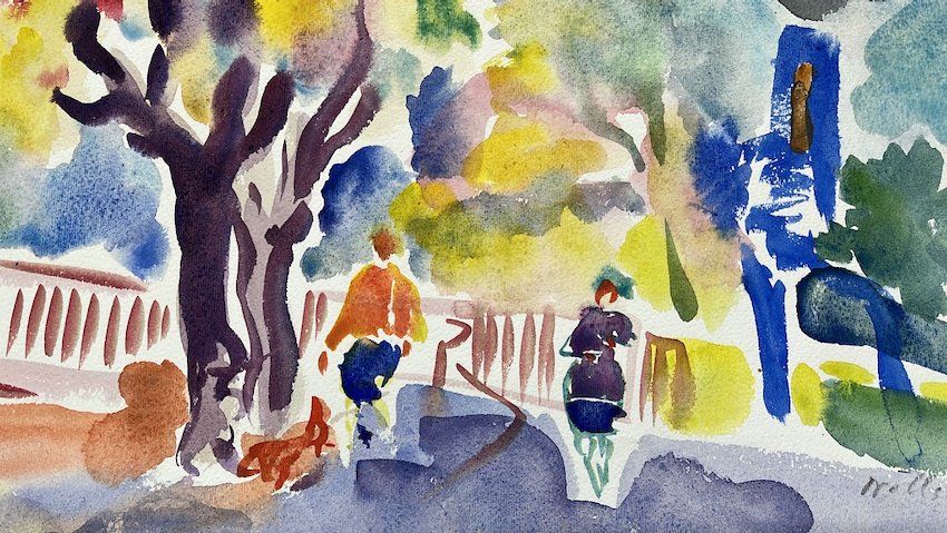Aquarell Alltags - Szene, Hans Wullschleger (ID b4261) (Gebraucht) in Gelterfingen für CHF 40 ...