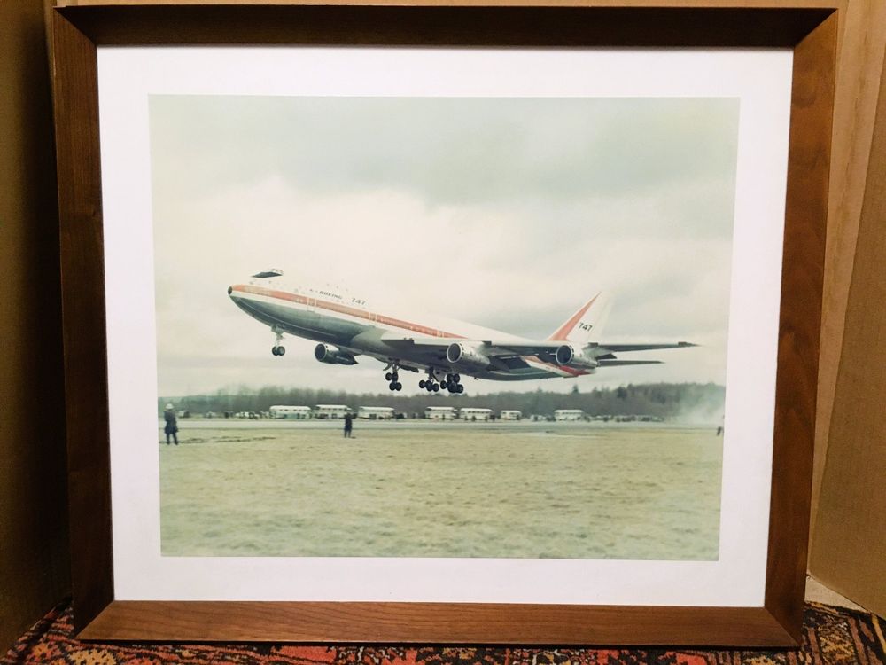 Vintage Boeing 747 press photo/framed 1969 - first flight (Gebraucht ...