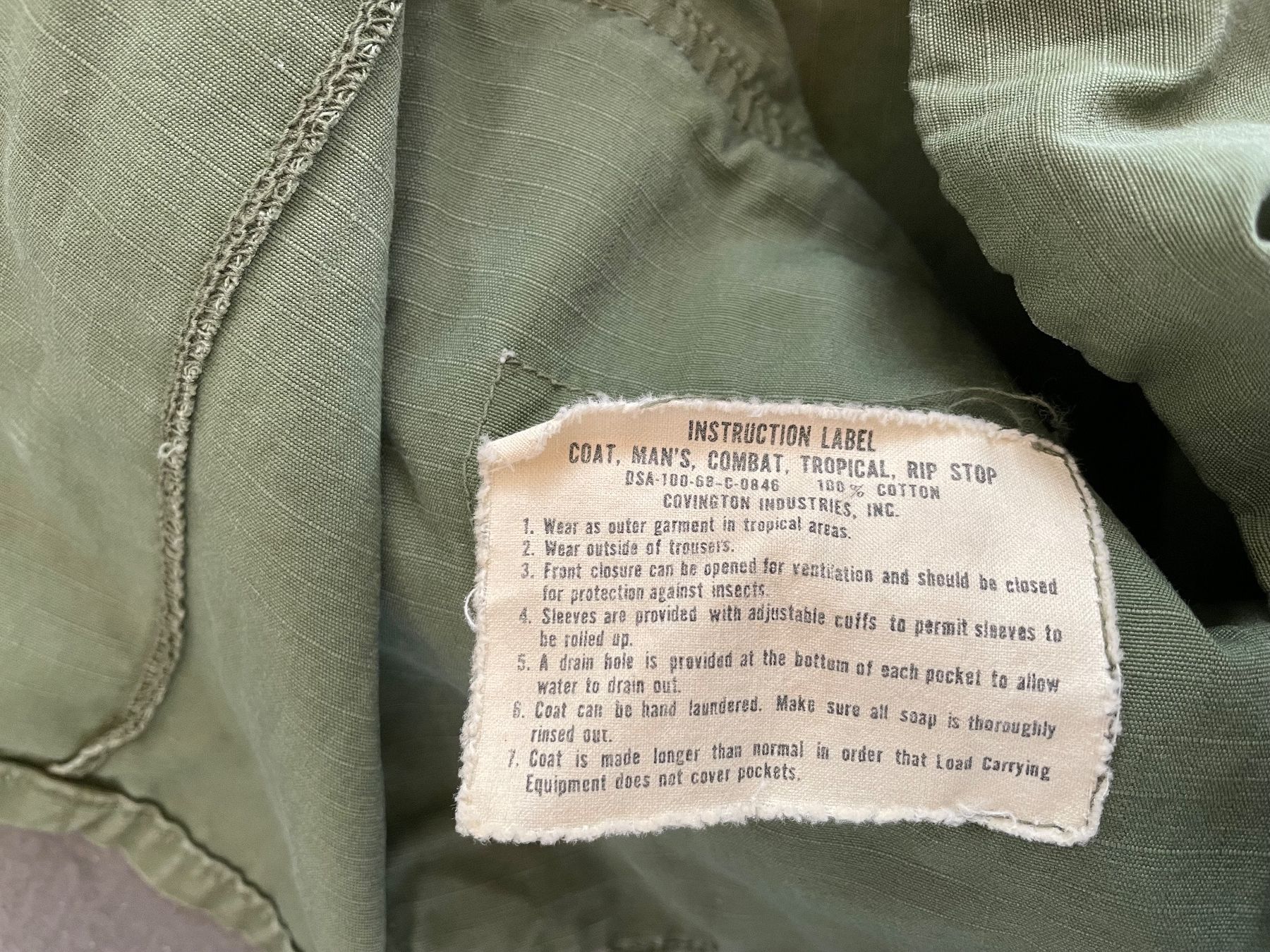 US army original Jungle Jacket OG-107 Vietnam (Gebraucht) in ...