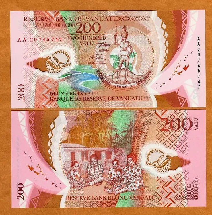 200 Vatu Vanuatu Polymer 2020 UNC (Neu und originalverpackt) in Auw für ...