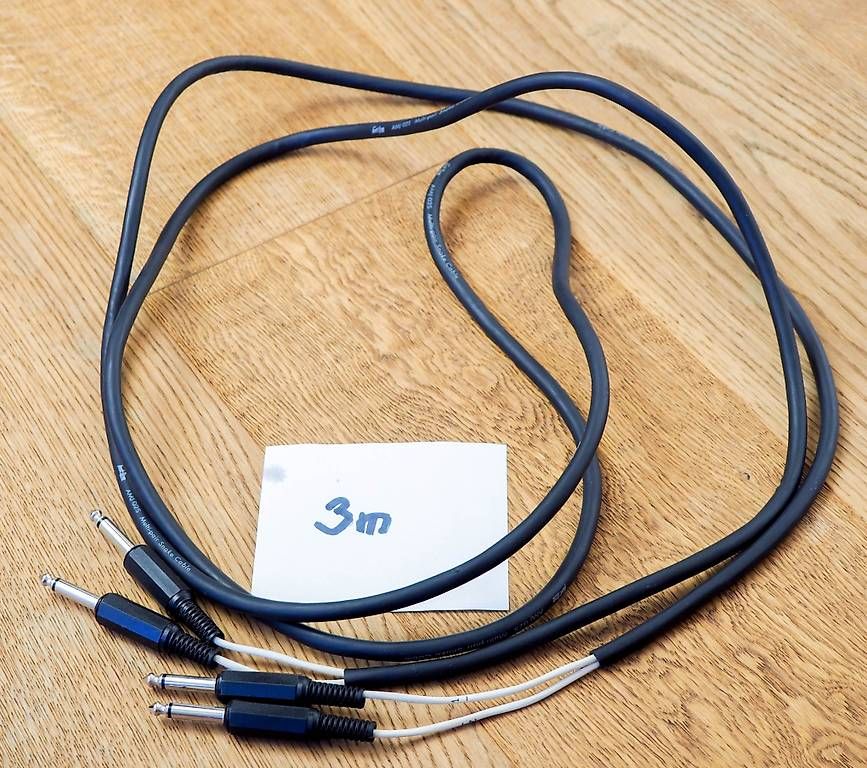 Stereo- oder Zwillingskabel 3m - 2 x Jack-Jack - neuwertig (Neu (gemäss ...