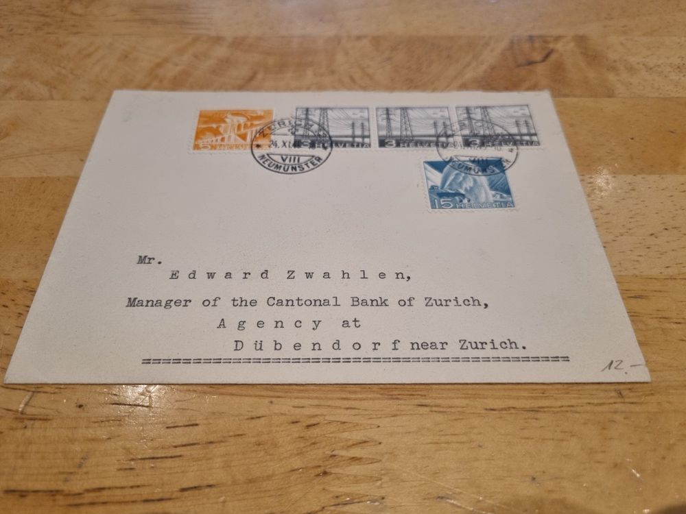 1949 Brief 3x3 Rp Technik und Landschaft (Gebraucht) in Arni AG für CHF 3 – mit Lieferung auf ...