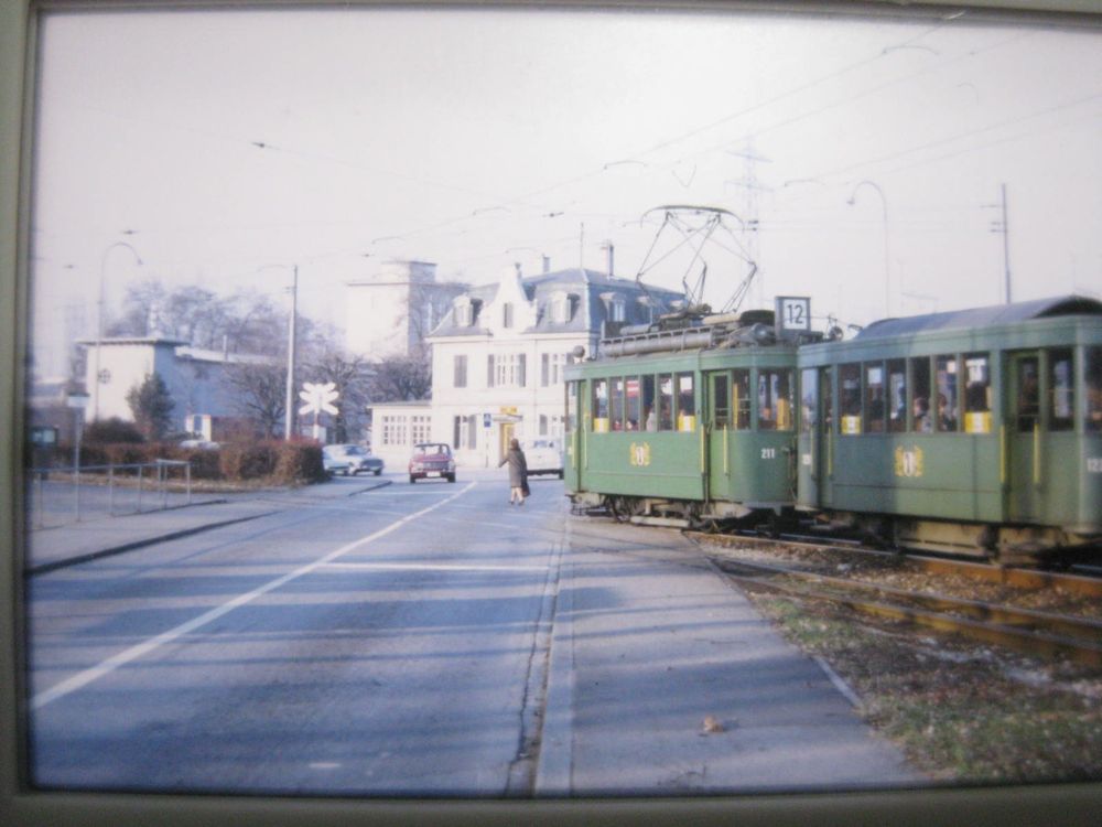 Dia: Basel St. Jakob 1971, Basler Strassenbahn BStB BVB, Sie (Gebraucht) in Malters für CHF 7 ...