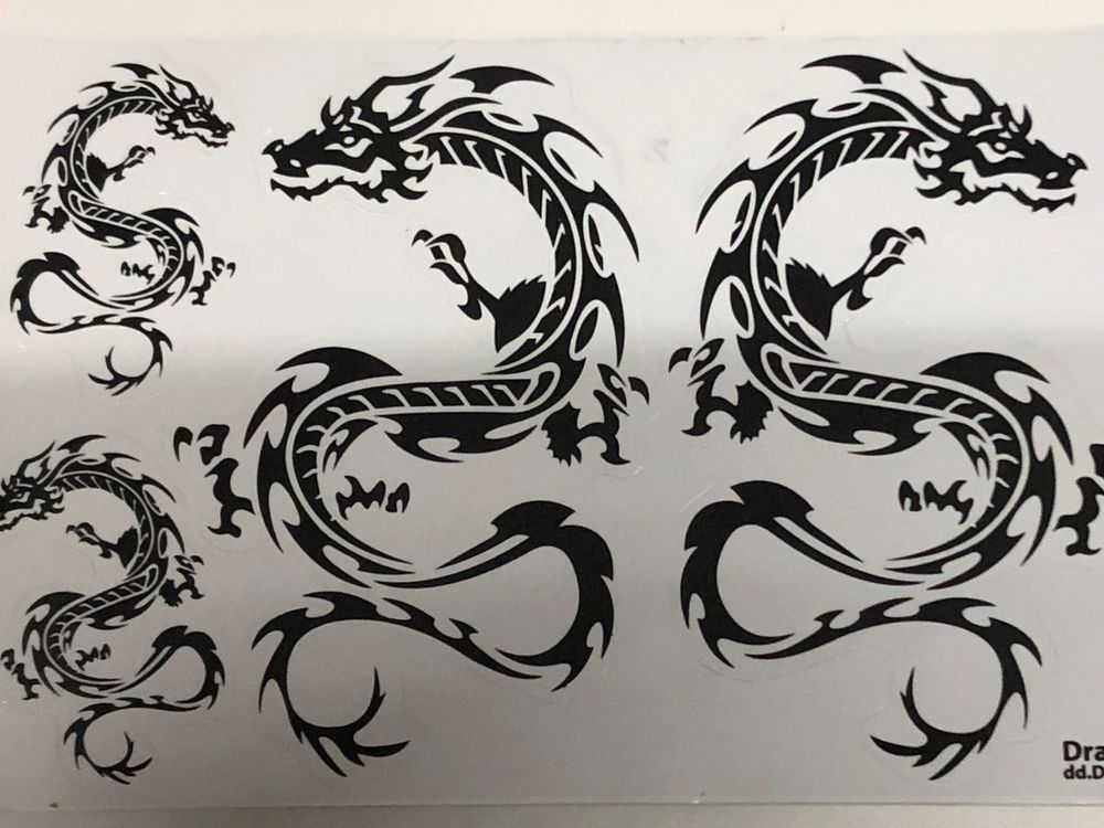 Biker Deko Logo Aufkleber Sticker Drachen schwarz Dragon MC | Kaufen ...