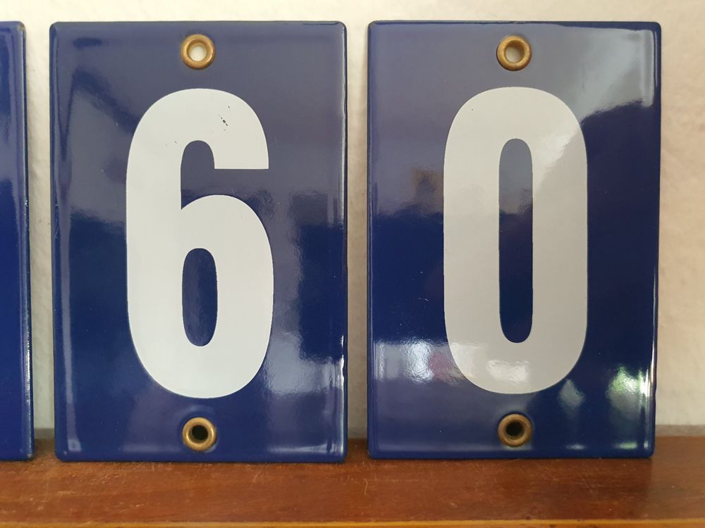 Emailschilder Zahlen Nummer Nr. Emaille Schild Retro Deko | Kaufen auf ...