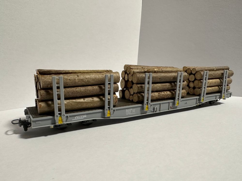 Bemo - RhB Sp-w 8358 - Rungenwagen mit Echtholz (Neu und originalverpackt) in Domat/Ems für CHF ...