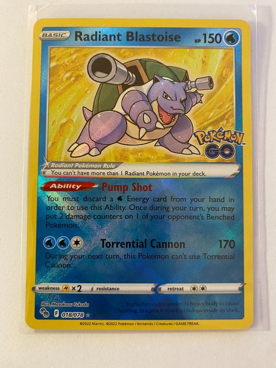 Pokemon Radiant Blastoise 018/078 Pokemon Go EN | Kaufen auf Ricardo