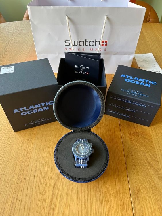 Swatch Scuba Fifty Fathoms Atlantic Ocean (Neu und originalverpackt) in ...