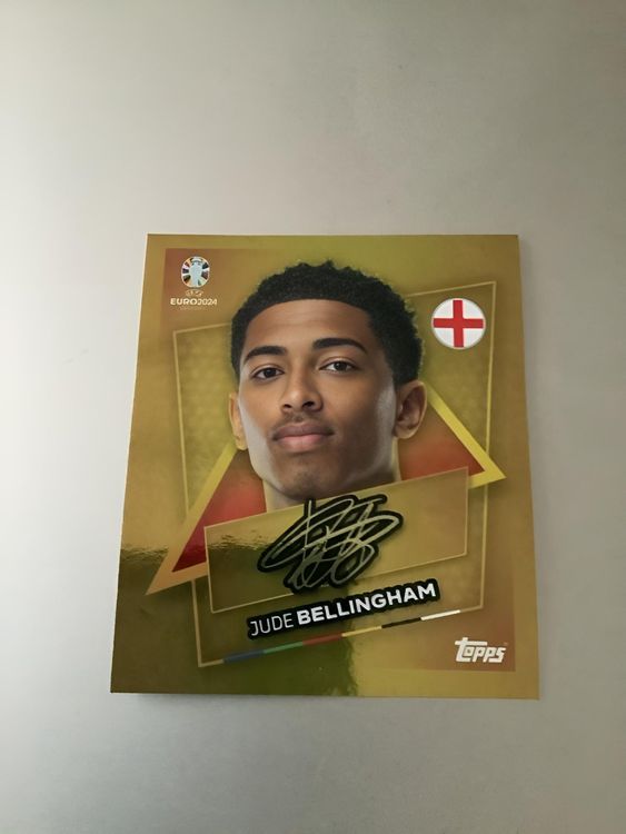 Topps Euro 2024 ENG SP Jude Bellingham GOLD mir Unterschrift | Kaufen ...