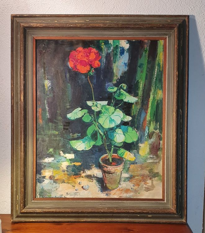 Grosses Oelbild von Albert Neuenschwander Geranien (Gebraucht) in ...