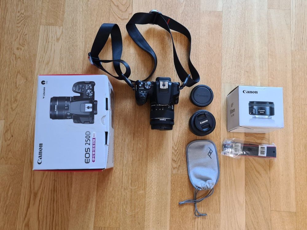 Canon EOS 250D + 18-55mm IS + 50mm F1.8 STM (Gebraucht) in Zürich für CHF 480 – mit Lieferung ...