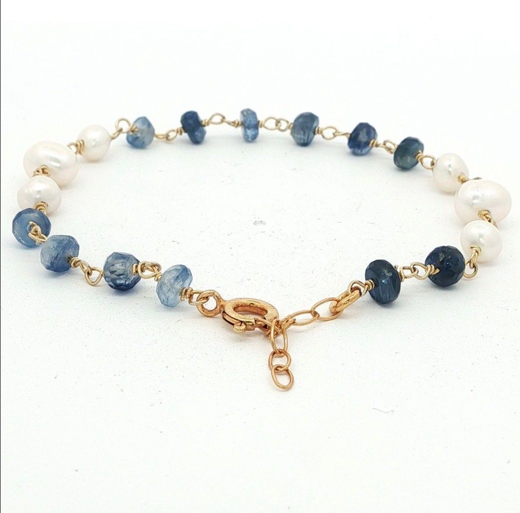 Klassisches Armband mit Perlen & Iolith (Olga Ribler) (Gebraucht) in ...