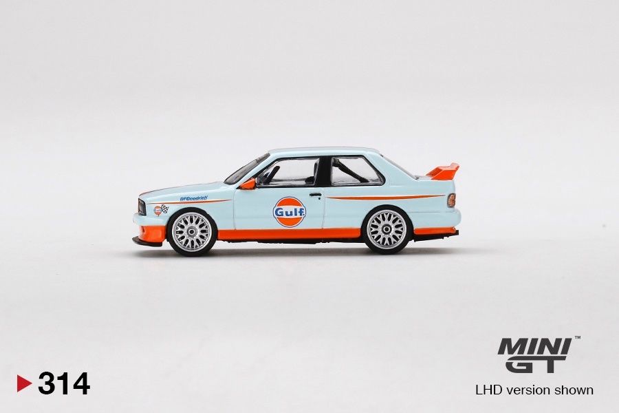BMW M3 (E30) GULF 1/64 USA EXCLUSIVE Mini GT (Neu und originalverpackt ...