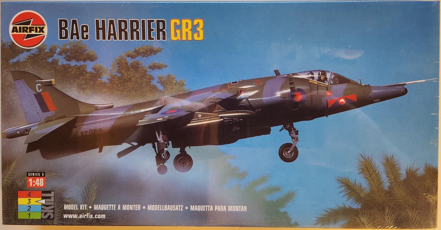 AIRFIX 05102 BAe HARRIER GR3 PLASTIKBAUSATZ 1:48 NOS (Neu und ...
