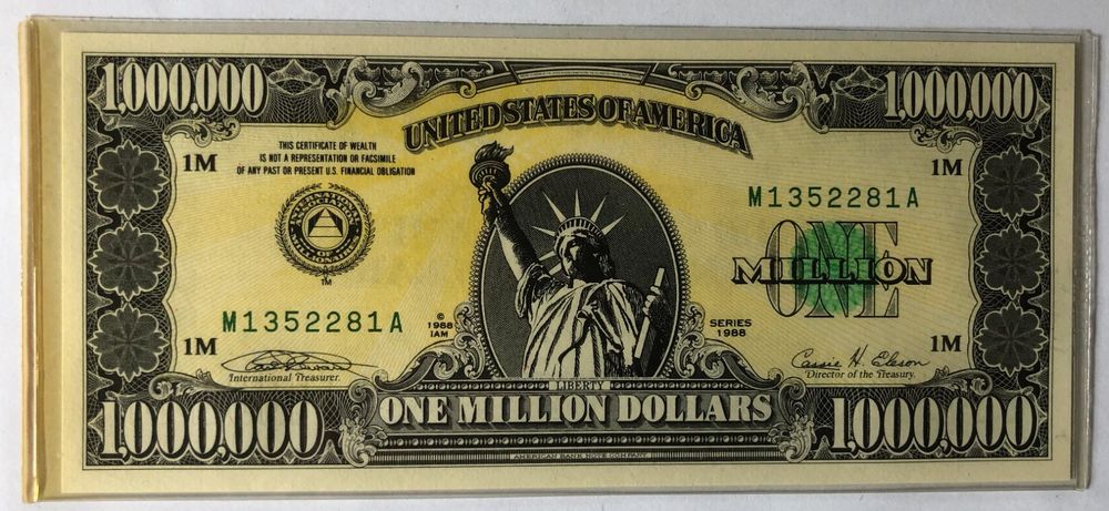1 Million Dollar-Note USA 1988 (Neu (gemäss Beschreibung)) in ...