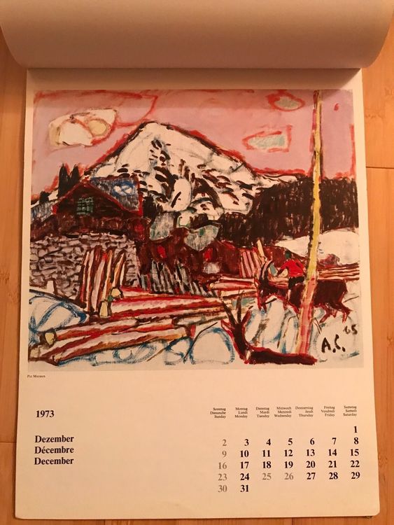 A. Carigiet Kalender 1973 mit Signatur, 40x30 (Gebraucht) in Bonaduz ...