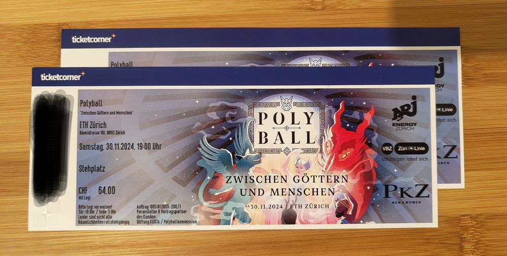 2x Ticket Polyball 24 (Legi) (Neu und originalverpackt) in Dübendorf für CHF 220 – mit Lieferung ...