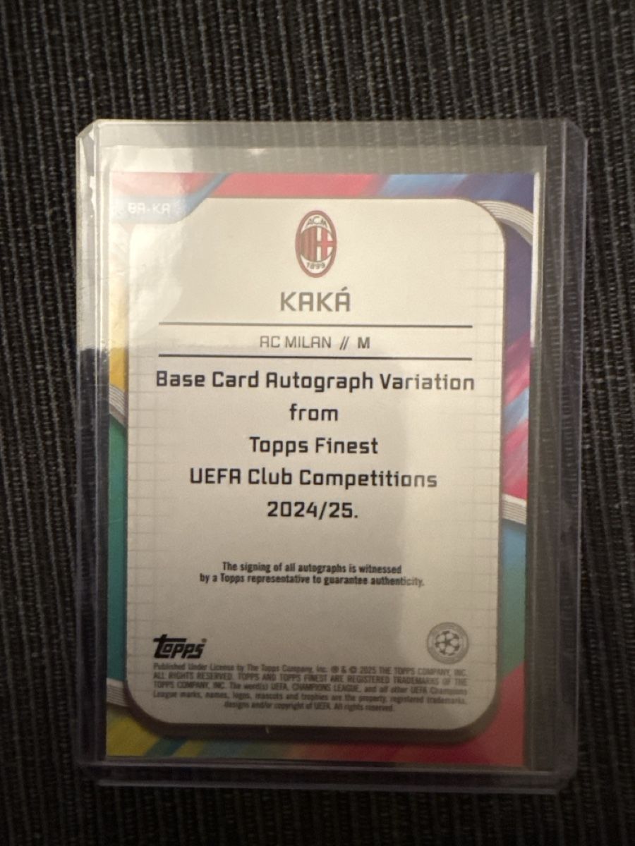 Kaka Autogramm Karte Topps Finest 2024/25 AC Milan 10/50 (Neu (gemäss ...