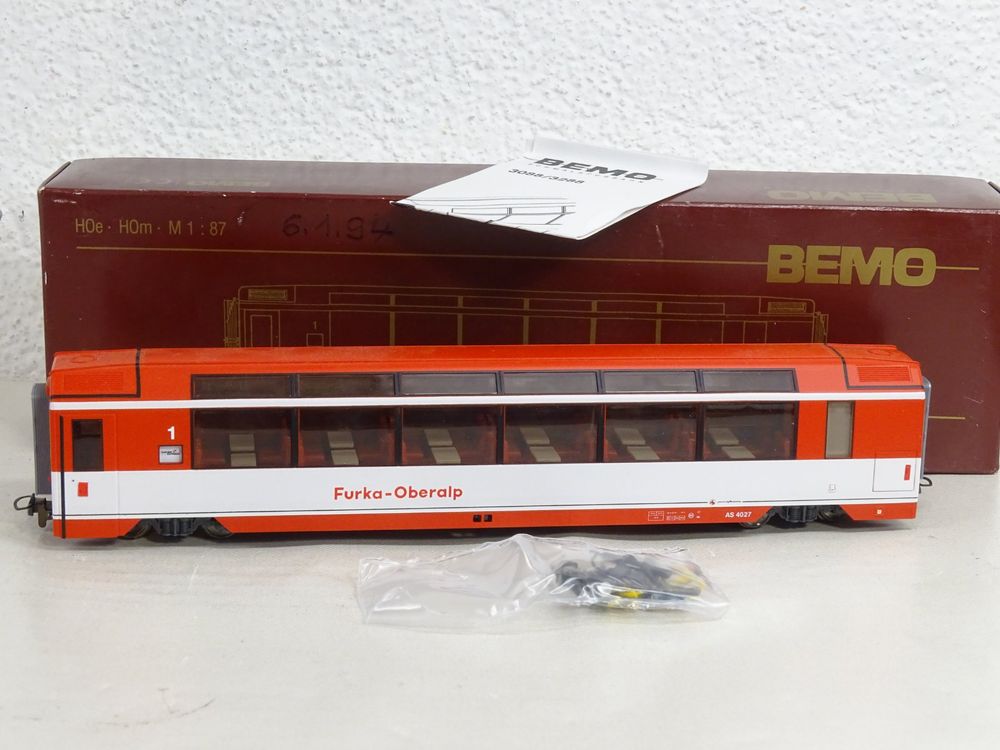Bemo 3288 207 Panoramawagen FO, AS4027, 1.Klassem H0m, OVP (Neu (gemäss Beschreibung)) in Wohlen ...