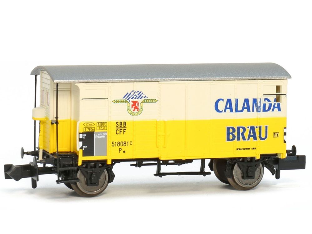 Brawa SBB güterwagen K2 Calanda Bräu spur N (Neu (gemäss Beschreibung ...