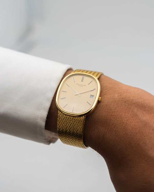 Patek Philippe Ellipse Jumbo Champaign dial 3605 Full set (Gebraucht ...