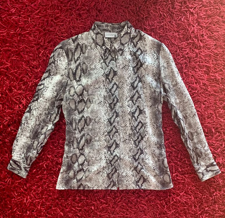 Seidenbluse 100% Seide Silk STURZENEGGER Gr. 42, Python (Gebraucht) in ...