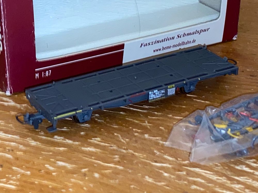 AEMA 101266-7 H0m Bemo RhB Tragwagen 7855 Neu Porrofrei (Neu und ...
