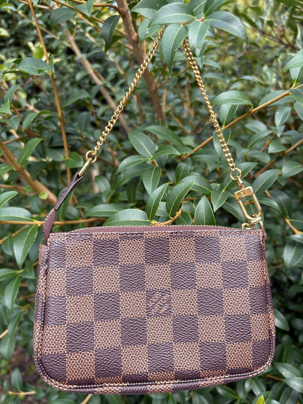 Louis Vuitton LV Pochette Mini damier ébène neuf (Neuf (Voir ...