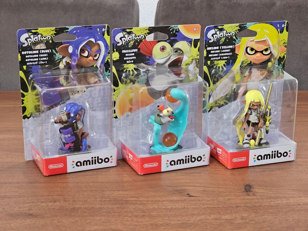 Splatoon 3 - Octoling Inkling & Smallfry Amiibos / 3x in OVP (Neu ...