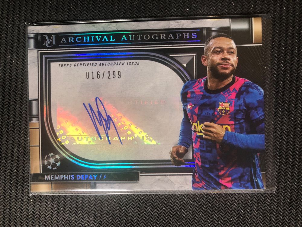 Topps Museum Memphis Depay Fc Barcelona Autogramm 016/299 (Gebraucht ...