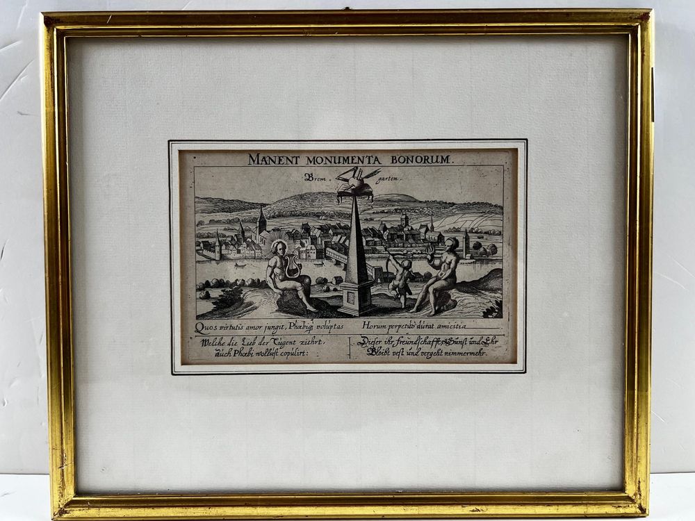 Kupferstich Meissner Schatzkästchen 1624 Echtgoldrahmen (Gebraucht) in Neuhausen am Rheinfall ...