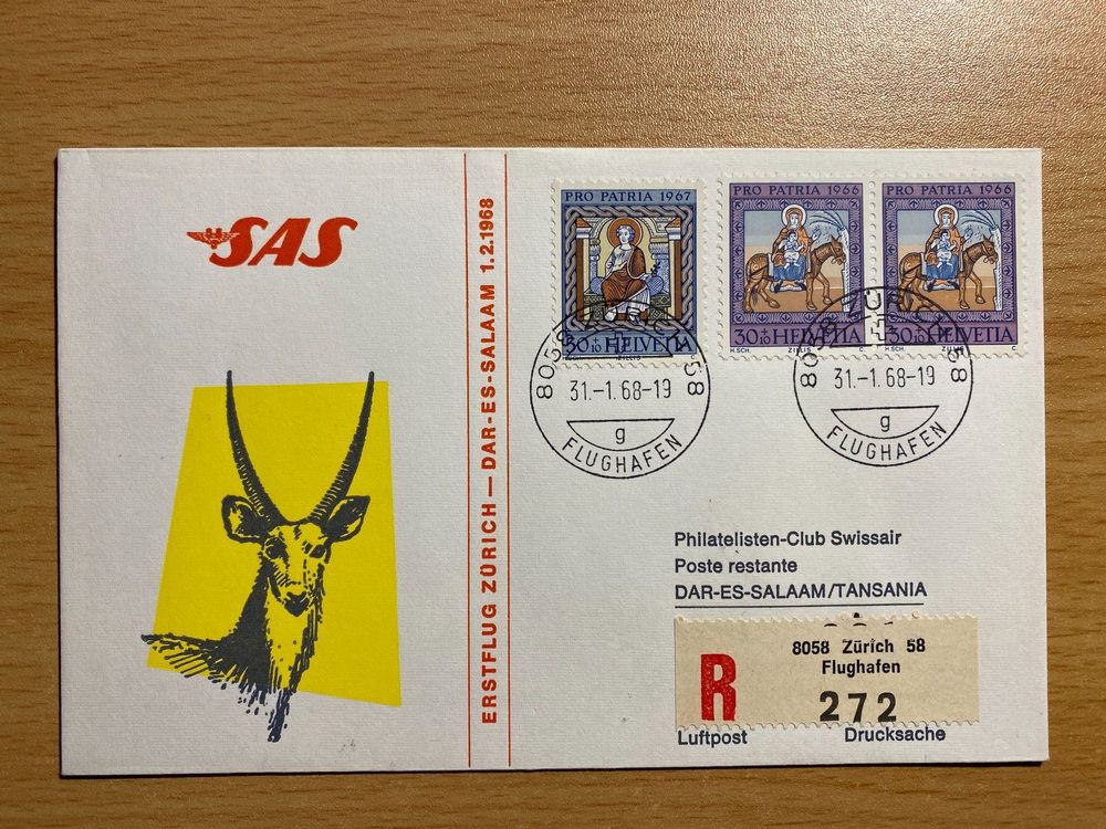 SAS EF Zürich-Dar Es Salaam 1968 (Gebraucht) in oberrüti für CHF 0.5 ...
