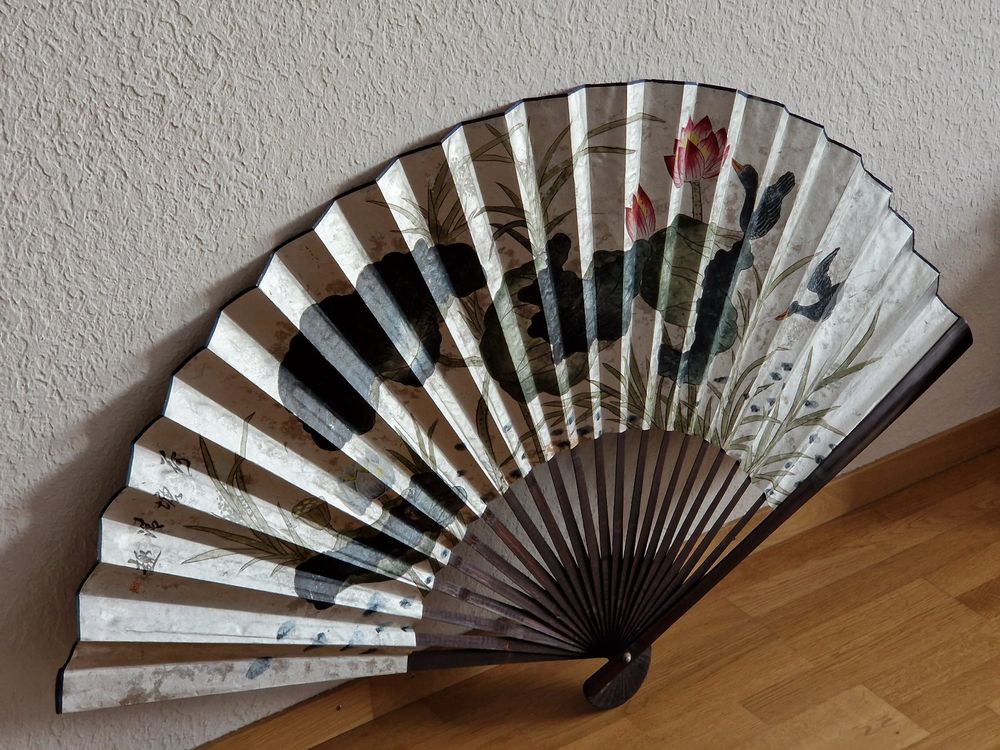 Asiatischer Vintage Fächer, Wanddeko, sehr gut erhalten (Gebraucht) in ...