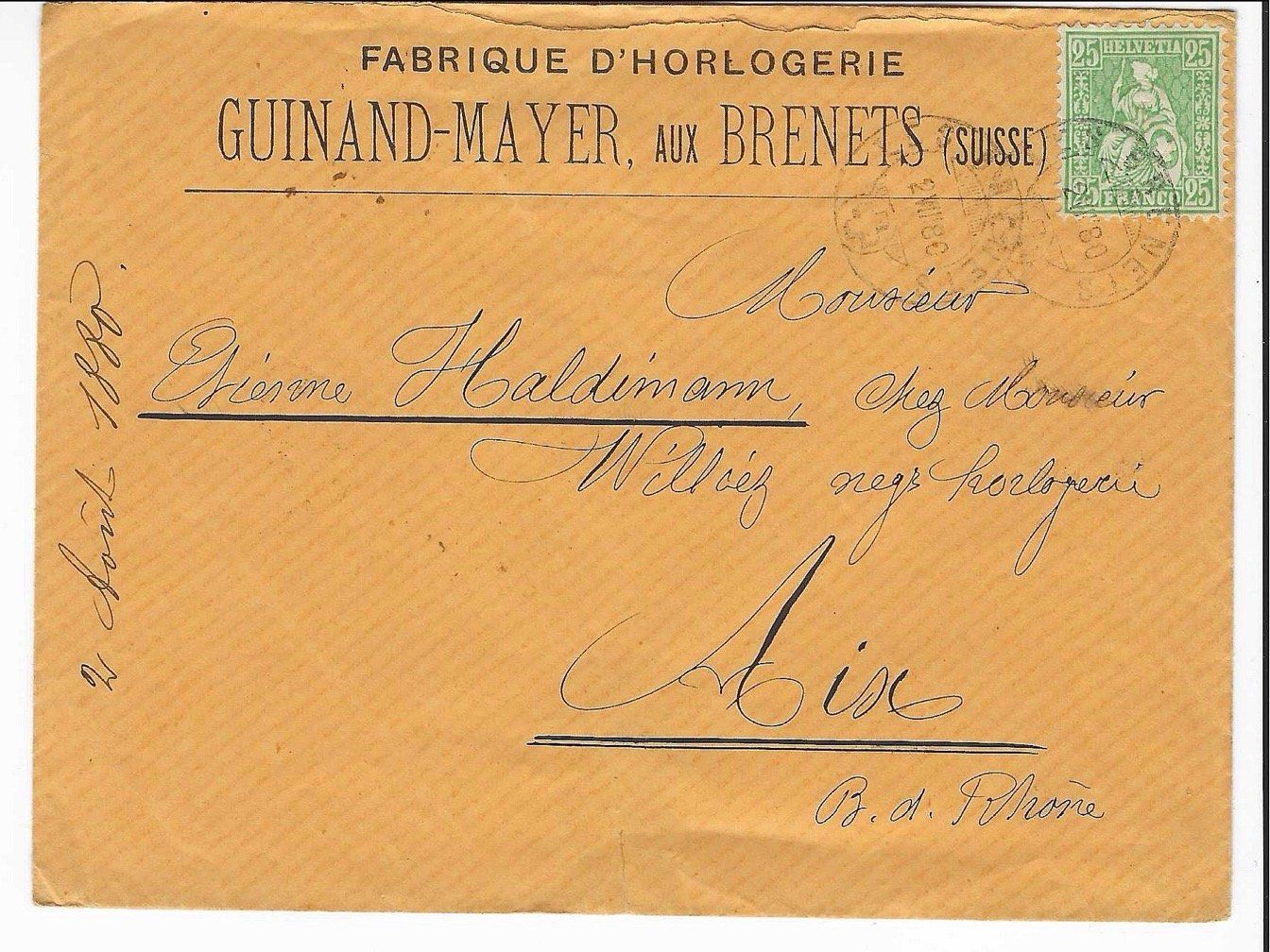 Umschlag - Les Brenets - Aix (Gebraucht) in Lungern für CHF 5 – mit ...