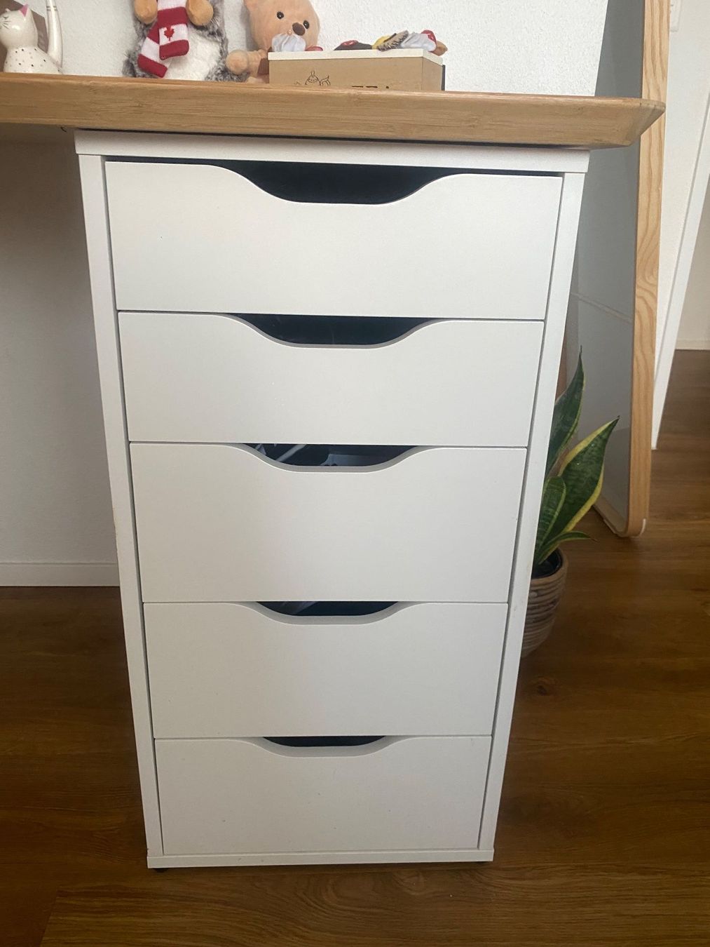 Desk and drawers IKEA HILVER + ANFALLARE + ALEX / Schreibtis (Gebraucht ...