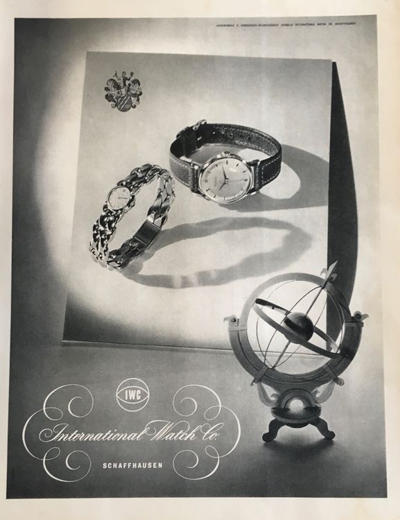 Vintage Reklame, IWC Uhren, Schaffhausen, 1945 / META-Kocher | Kaufen ...