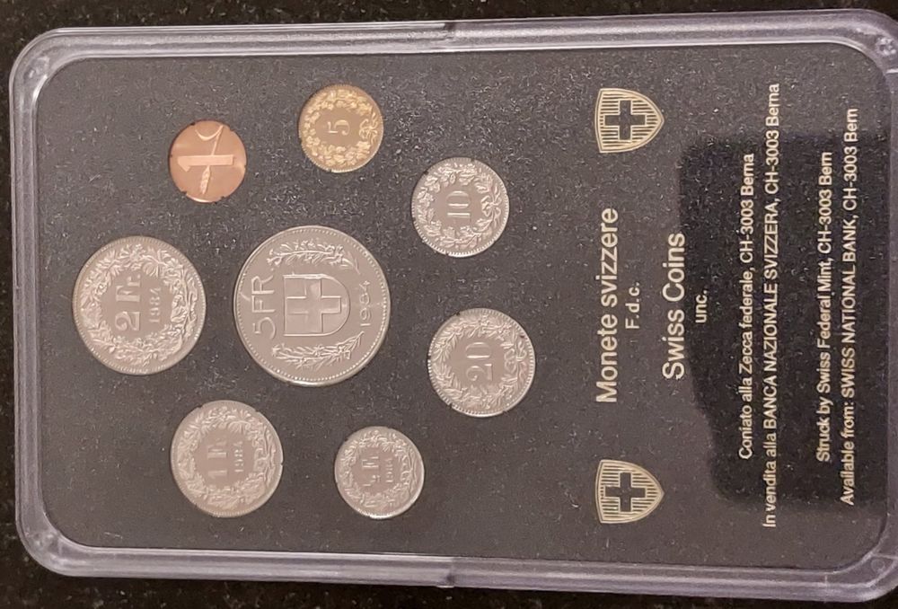 Münzsatz Schweiz 1984 stgl. (Neu (gemäss Beschreibung)) in Arch für CHF 26 – mit Lieferung auf ...