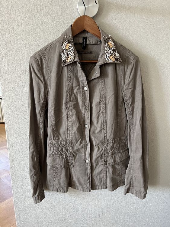 Marccain Sports Jacke, Gr. 36, Perlenkragen, Übergangsjacke | Kaufen ...
