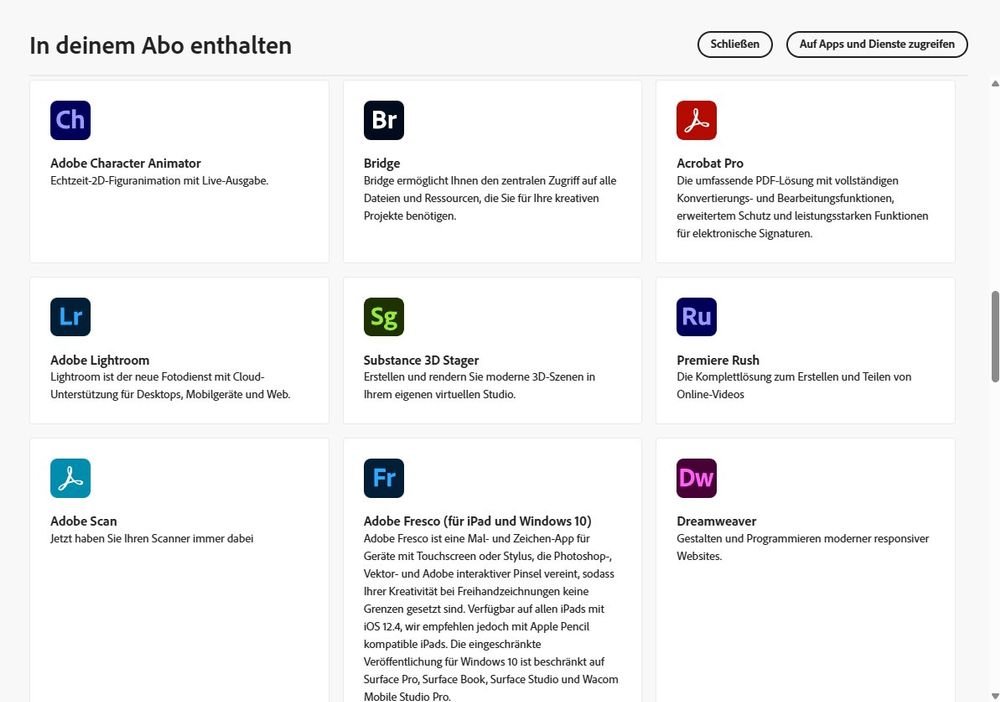 Adobe Creative Cloud Photoshop,Illustrator.. (Neu und originalverpackt) in Uetliburg SG für CHF ...