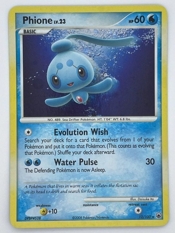 Phione 12/100 Holo Rare Pokémon Majestic Dawn | Kaufen auf Ricardo