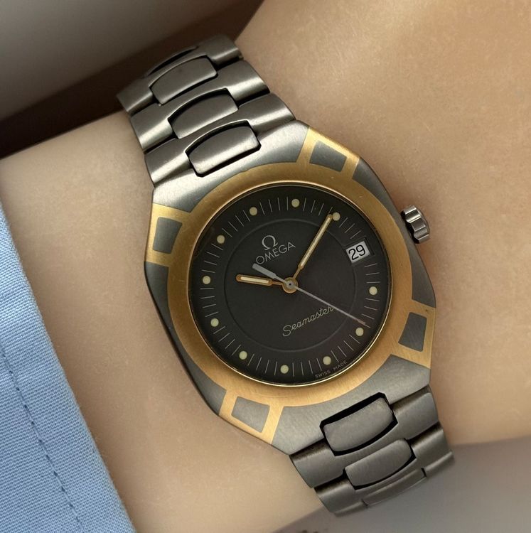 OMEGA 120M SEAMASTER Herren Armbanduhr Titan-18K 750 Gold | Kaufen auf ...