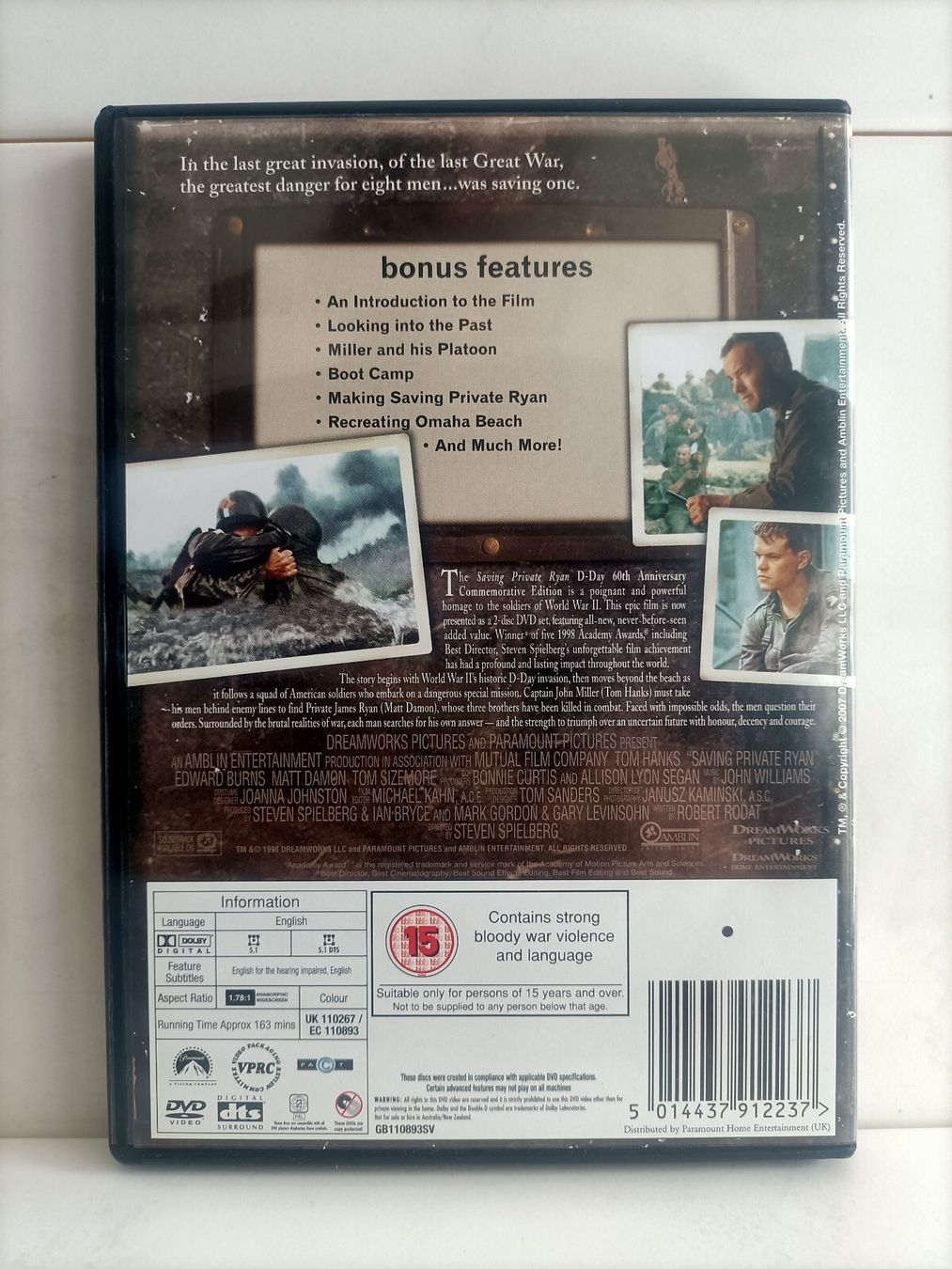 2 DVD Saving Private Ryan (uk) Tom Hanks Matt Damon (Gebraucht) in ...