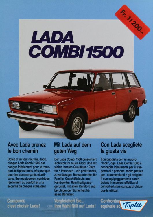 NEUWAGEN PROSPEKT - LADA COMBI 1500 WAS2104 - 1984 BIS 2012 (Gebraucht ...