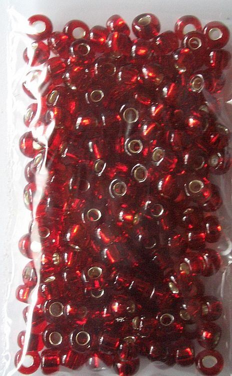 Rocailleperlen Rot 4,5 mm mit Silbereinzug | Kaufen auf Ricardo