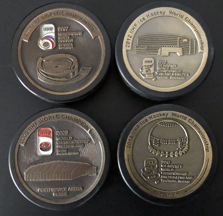 EISHOCKEY Relief Bronze Puck, IIHF WM 2007, 09, 2012-13 | Acheter sur ...