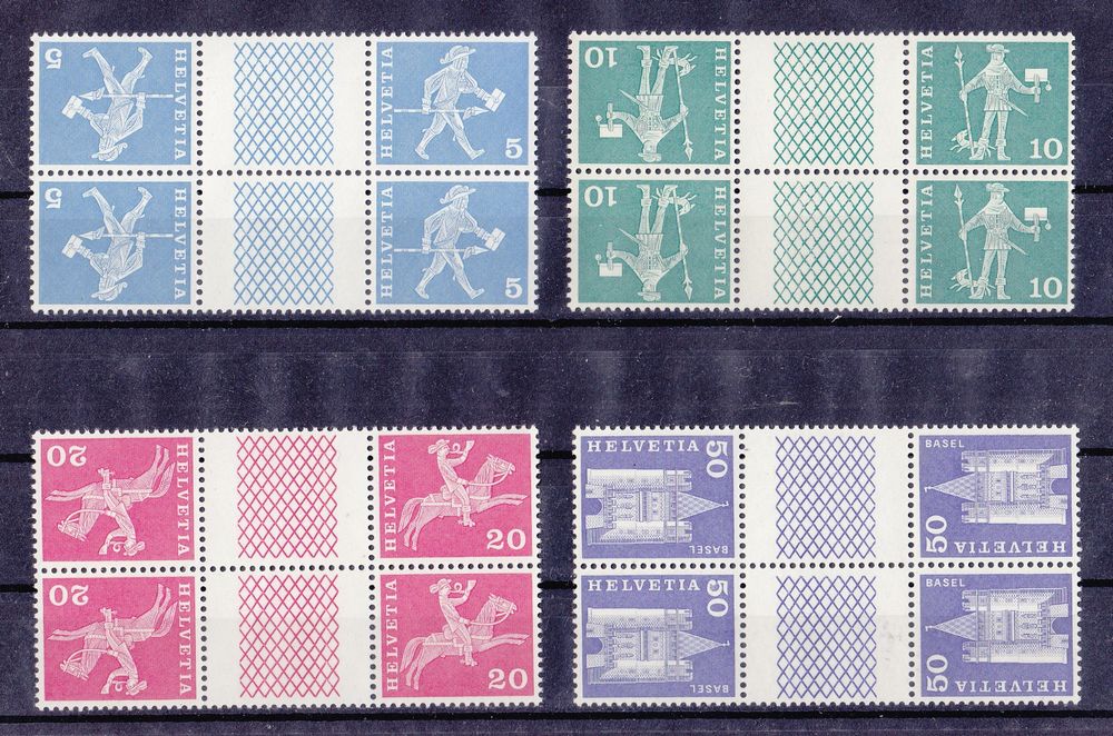 1960 Satz Viererblock Kehrdrucke mit Zwischensteg POSTFRISCH (Neu (gemäss Beschreibung)) in ...