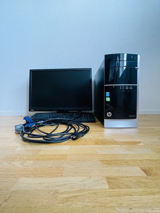 HP Computer mit Monitor/Tastatur/2. Grafikkarte (Gebraucht) in ...